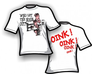 Adults - Who Let the Hogs Out - Hog Iowa T-Shirts